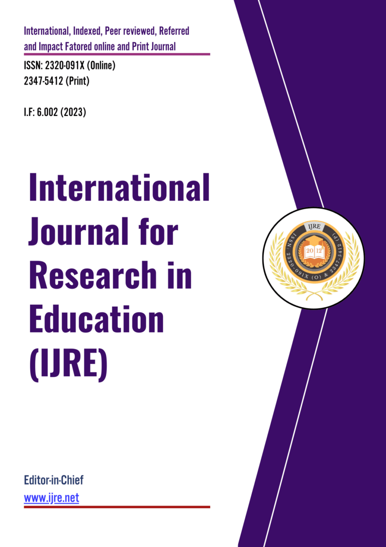 International Journal for Research in Education (IJRE)